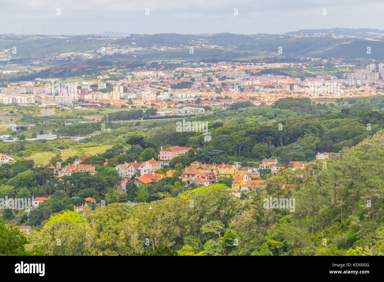 Sintra City View and vegetation, Portugal Stock Photo - Alamy