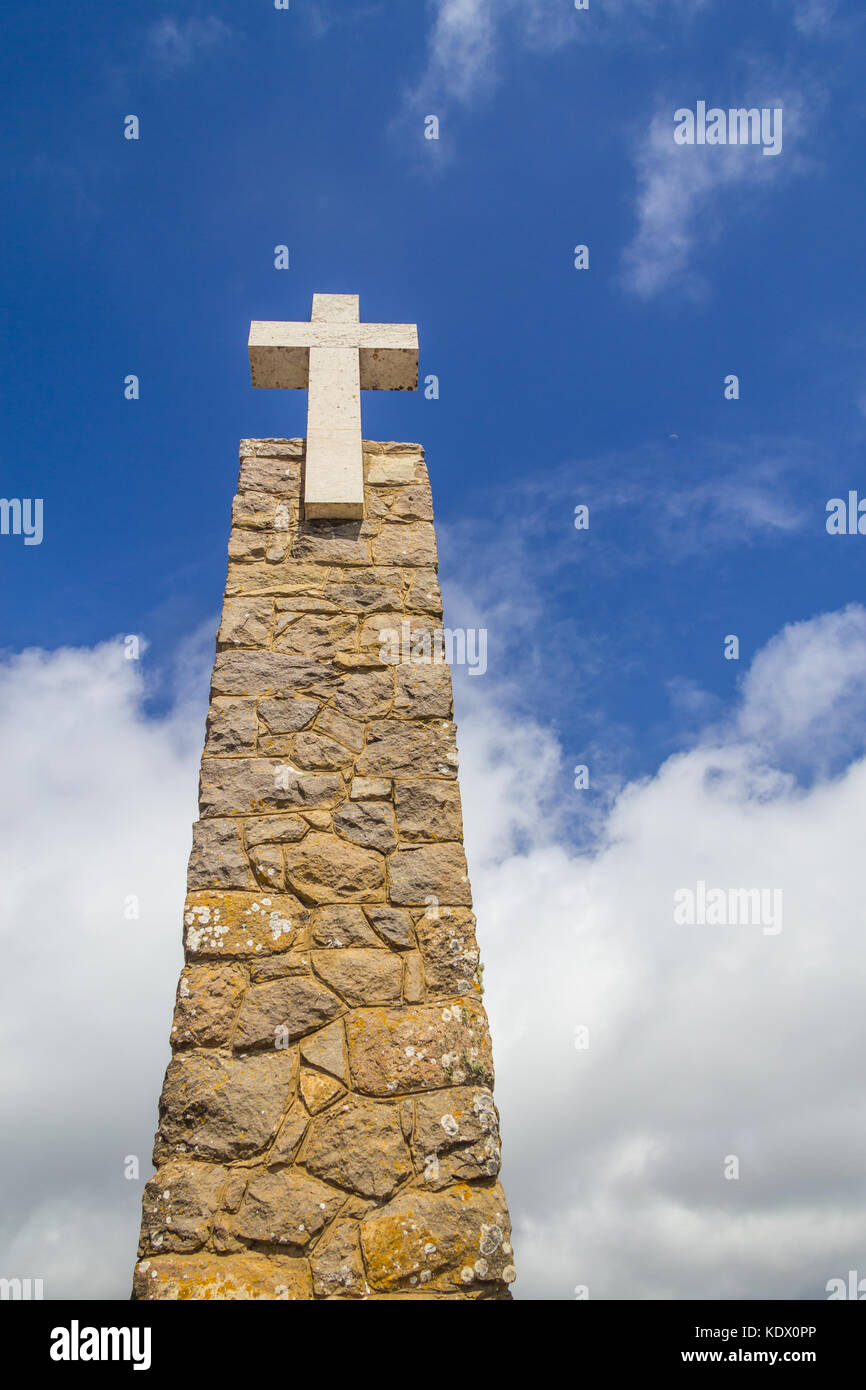 Catholic cross in Cabo da Roca, Sintra, Portugal Stock Photo - Alamy