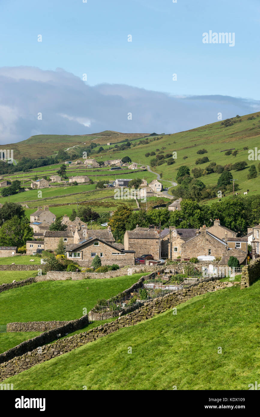 he village of Gunnerside in Swaledale, Yorkshire Dales national park ...