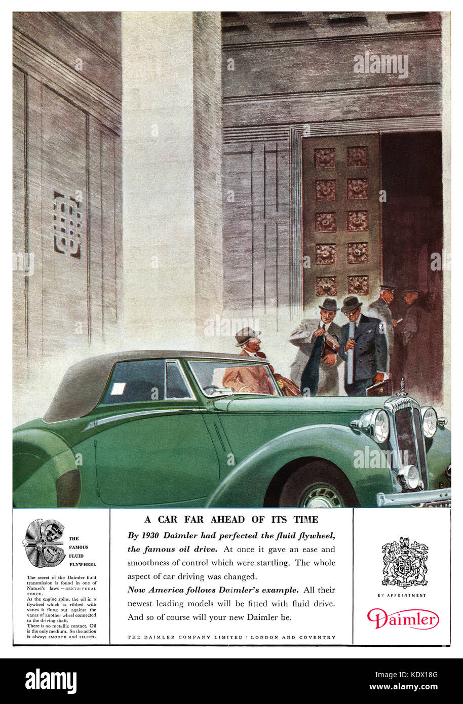 1945 British advertisement for Daimler cars Stock Photo - Alamy