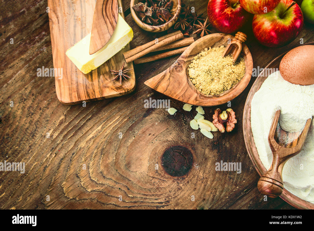Baking background with paper for notes. Christmas and winter cookies ...