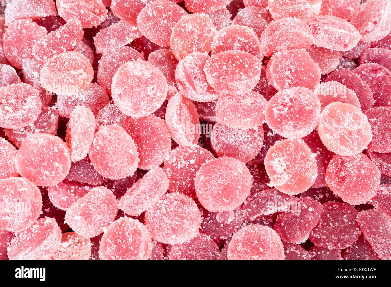 Group of gummy round of color pink Stock Photo - Alamy