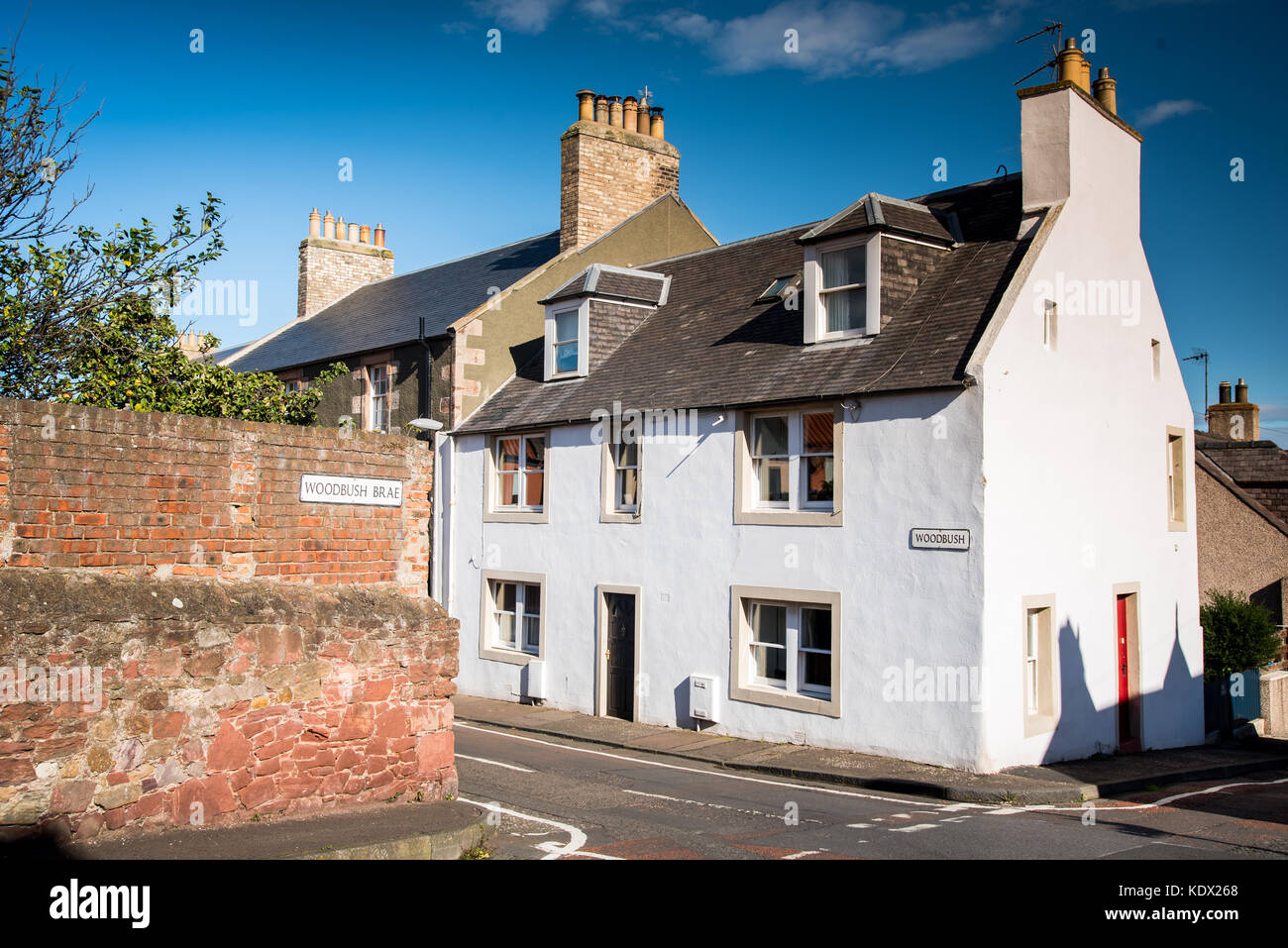 Old buildings in coastal town of Dunbar in Scotland Stock Photo - Alamy