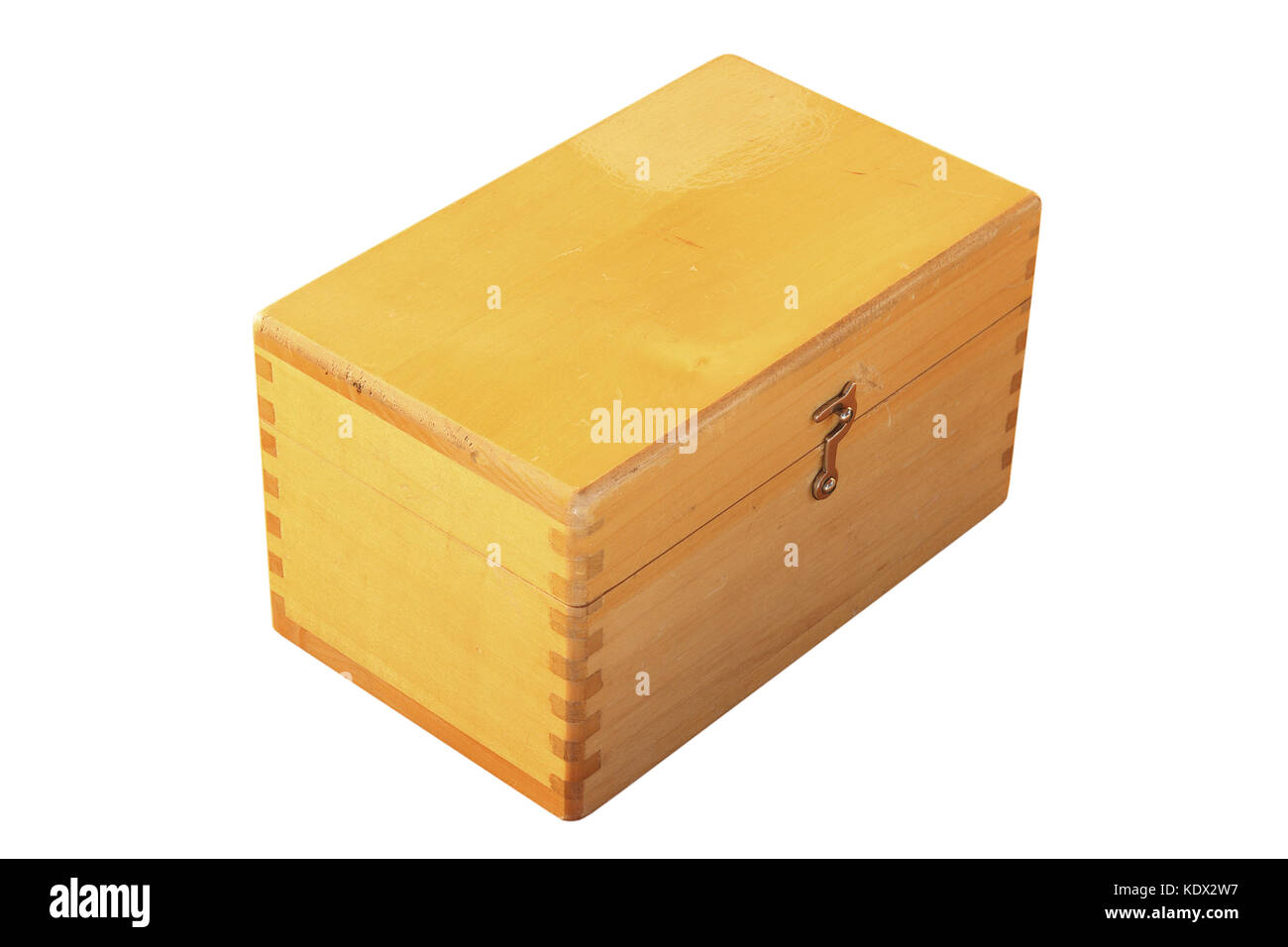 closed wooden box isolated on white background for your design Stock ...