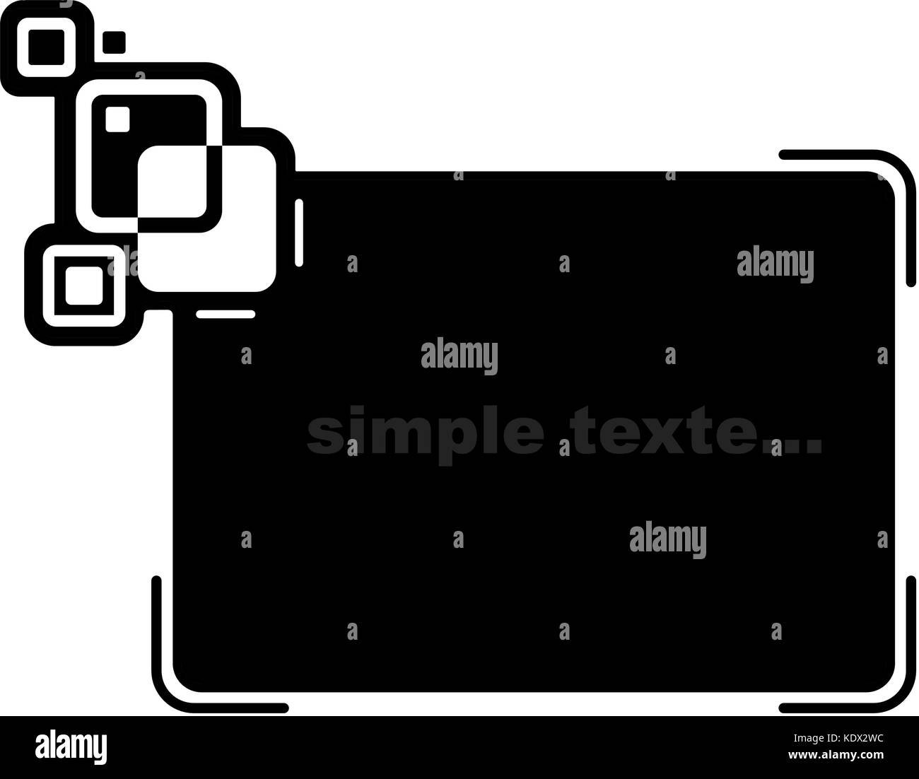 Flat linear promotion banner Black and White Stock Photos & Images - Alamy
