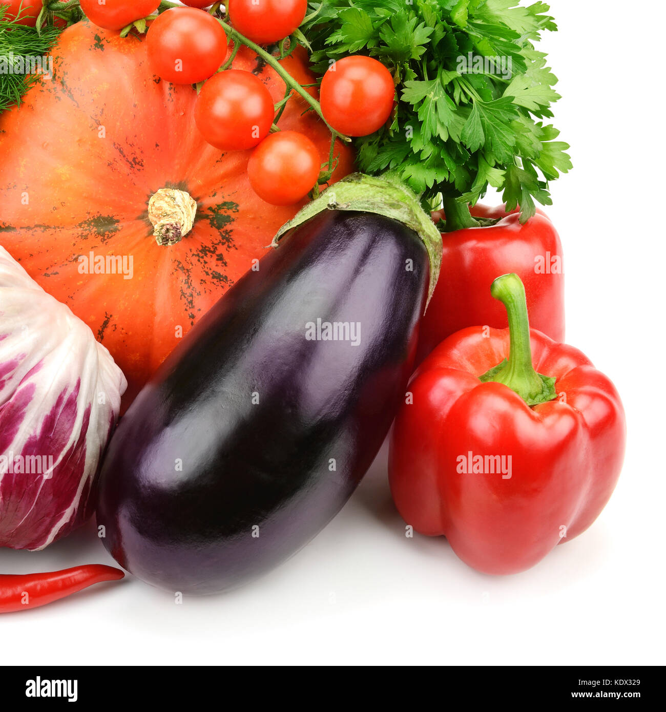 set of vegetables isolated on white background Stock Photo - Alamy