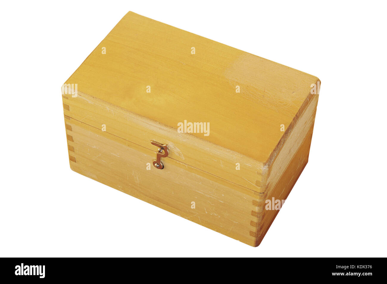 old wooden box isolated over white background for your design Stock ...
