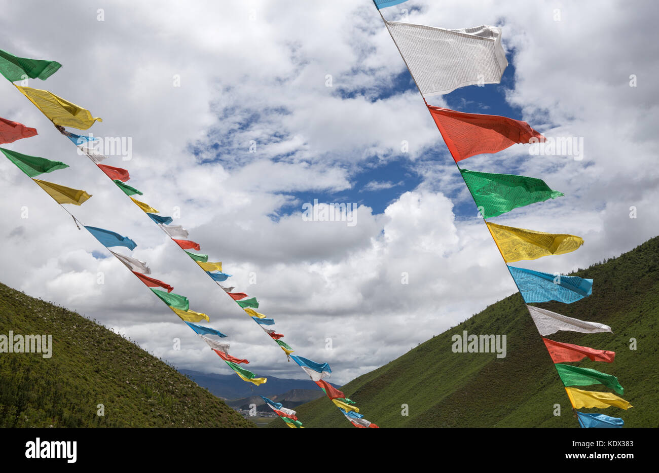 Flags for pray Stock Photo - Alamy