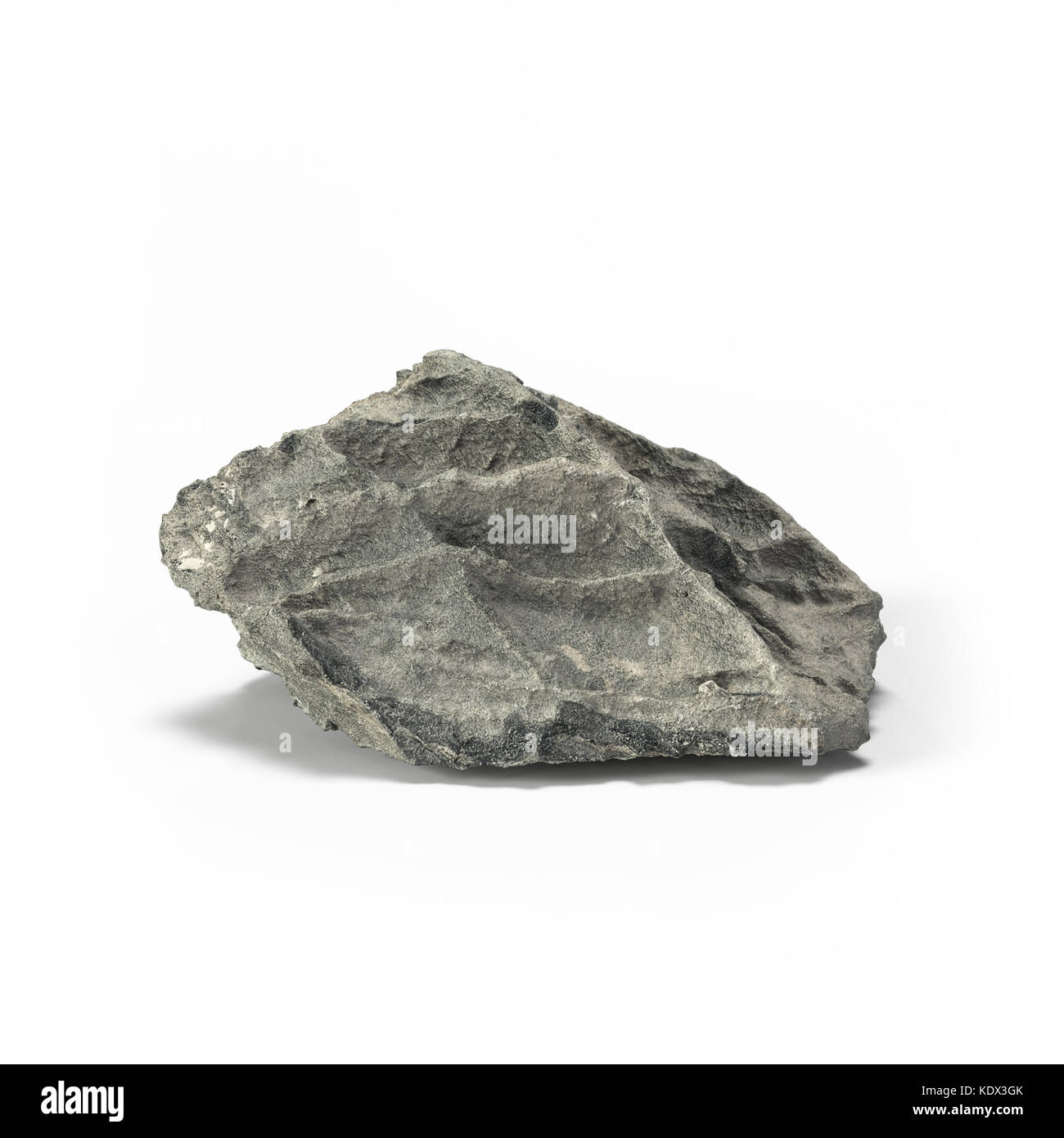 Large rock stone isolated on a white background 3d rendering Stock ...
