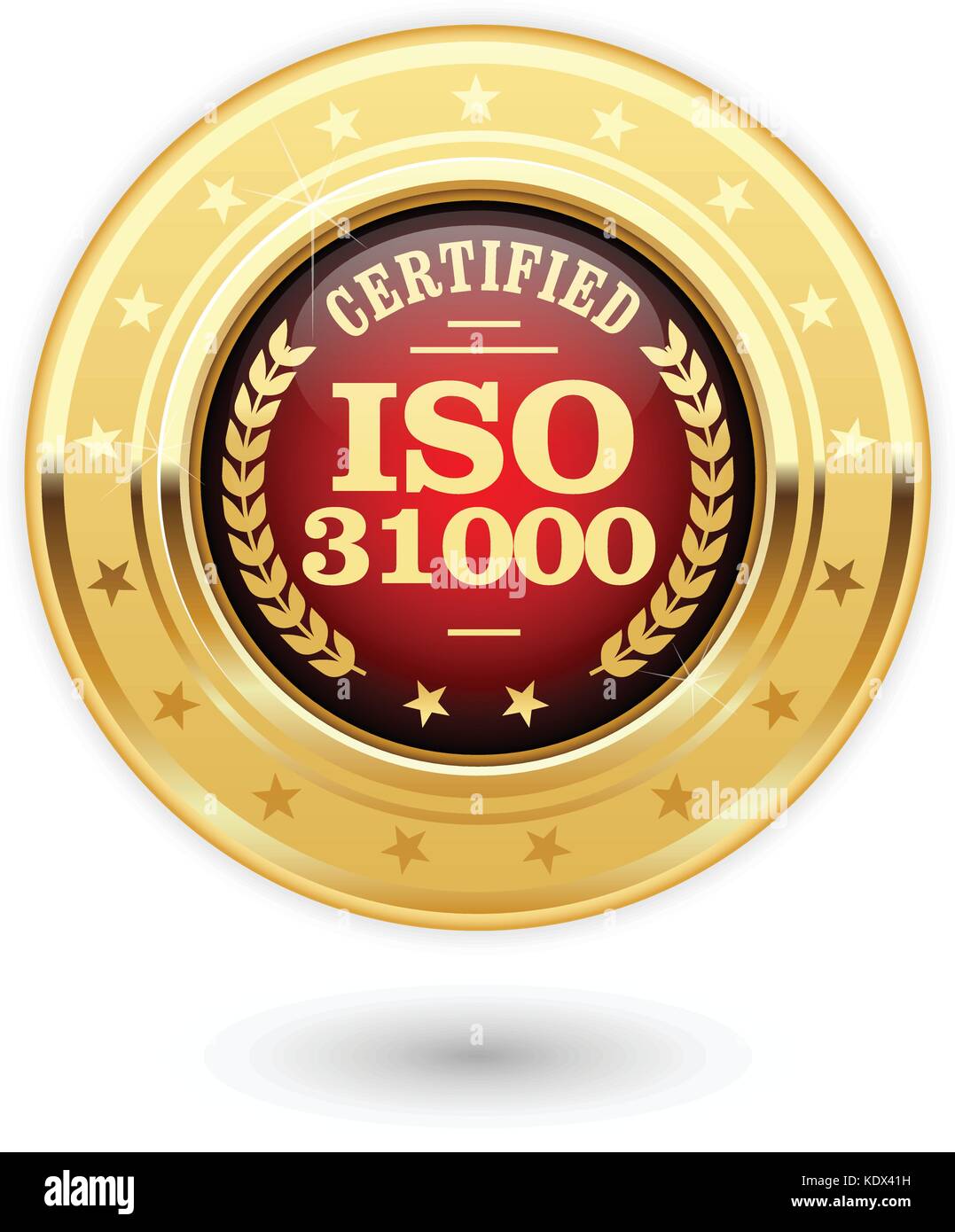 ISO 31000 certified medal - Risk management Stock Vector Image & Art ...