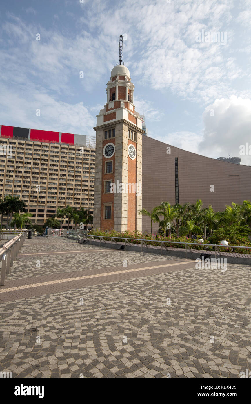 Clock tower in hongkong china Stock Photo - Alamy
