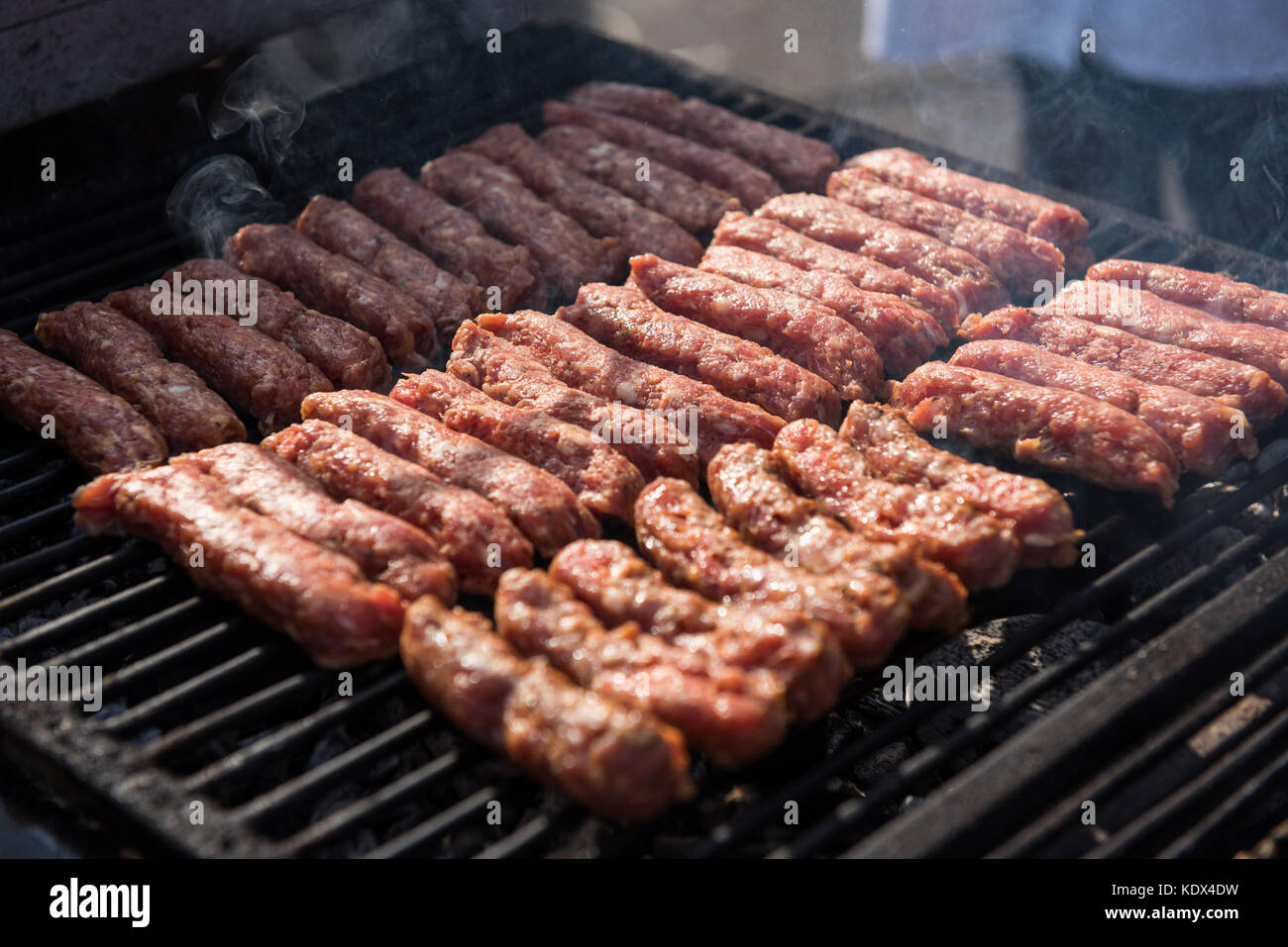 Raw meat, mici, mititei, cevapcici, pork meat rolls barbecue Stock ...
