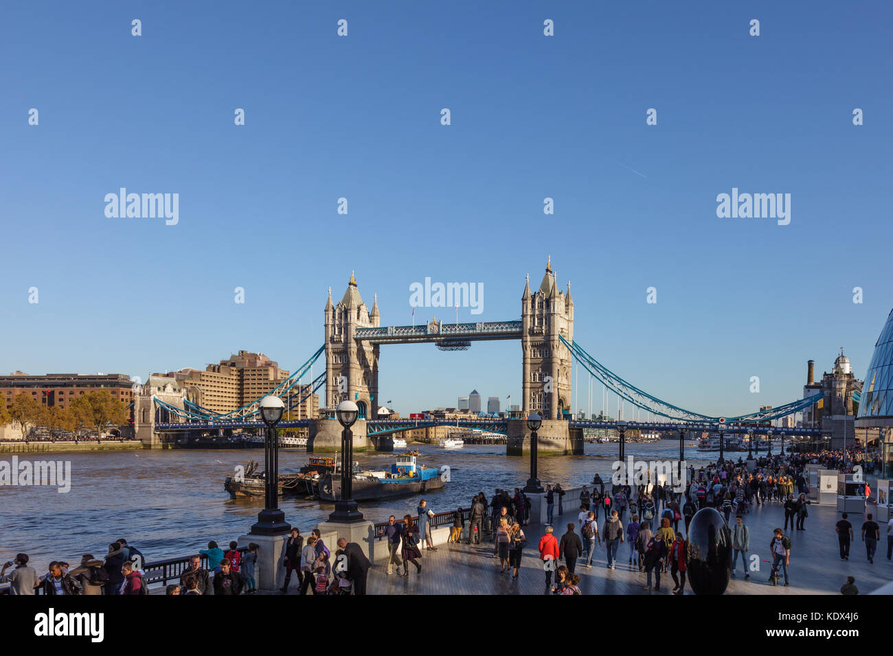 Sunny view of Tower Bridge, London Stock Photo - Alamy