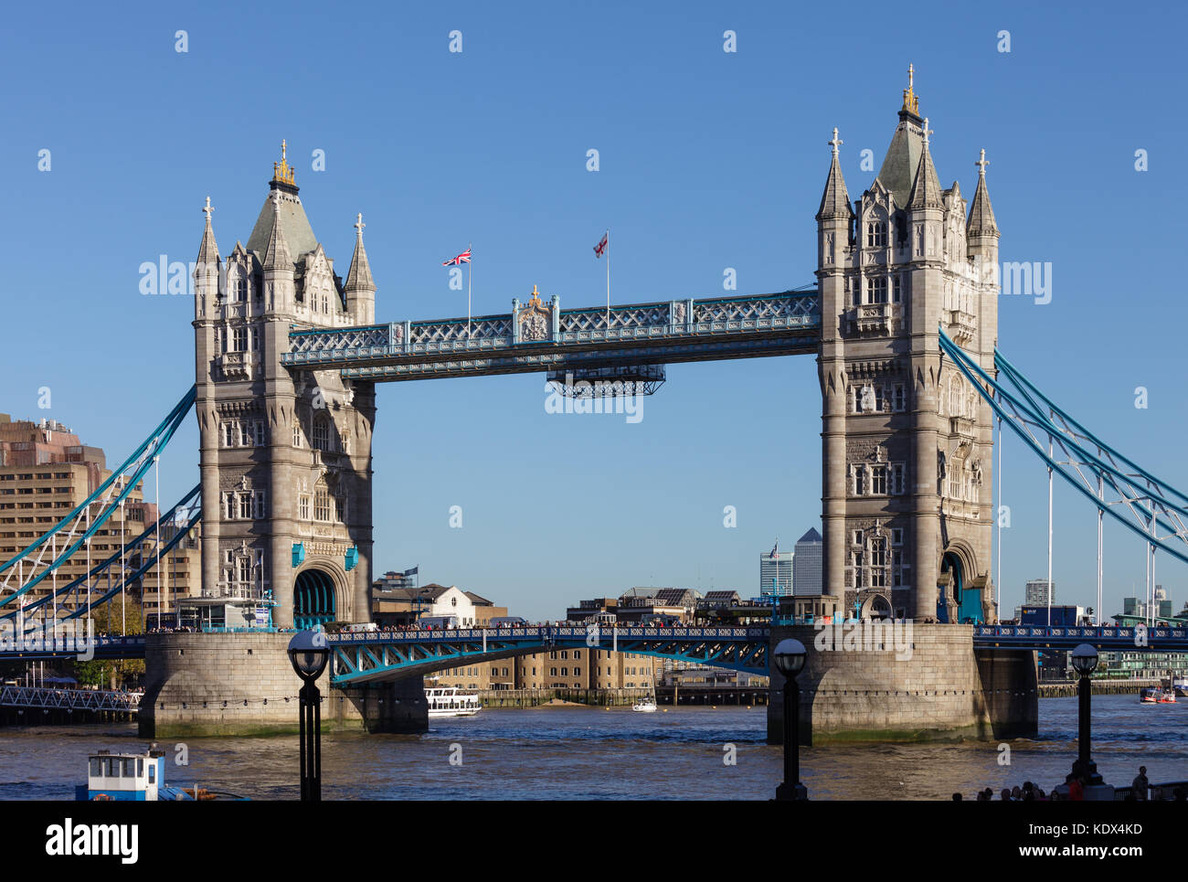 Sunny view of Tower Bridge, London Stock Photo - Alamy