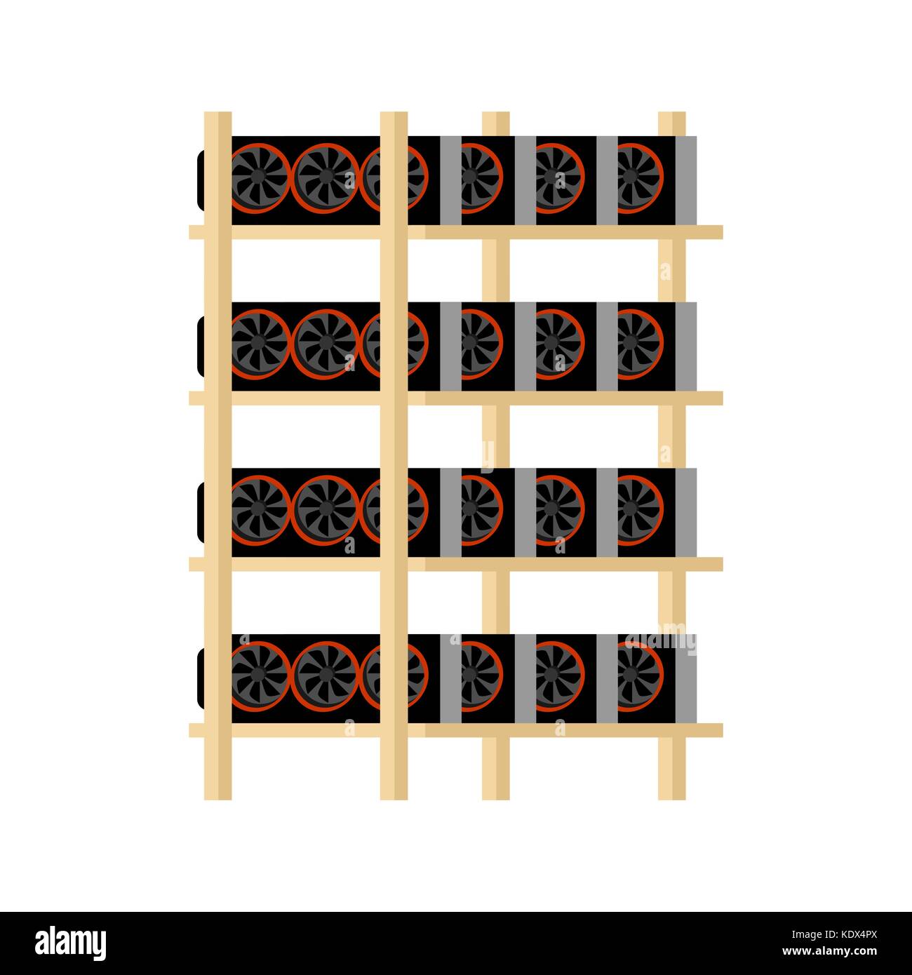 Mining Farm Isolated Home Mining Rig Gpu Crypto Currency At Home Extraction Of Virtual Money