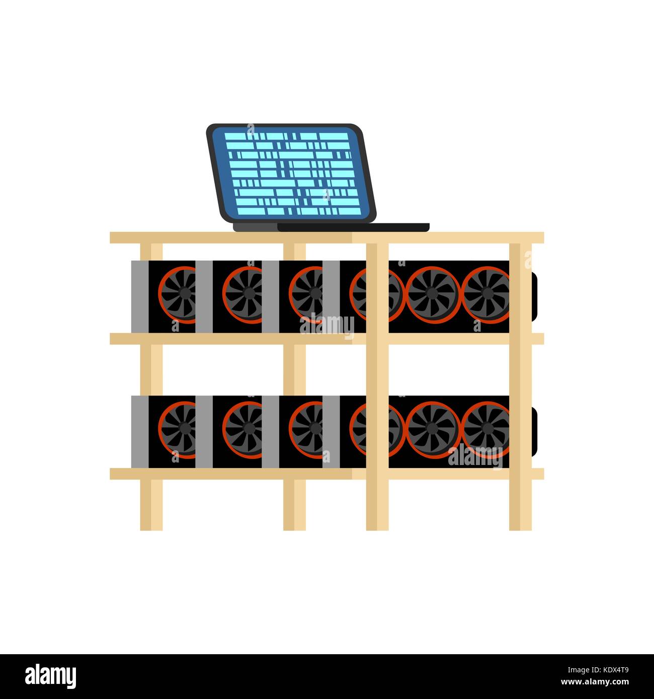 Mining Farm Isolated Home Mining Rig Gpu Crypto Currency At Home Extraction Of Virtual Money