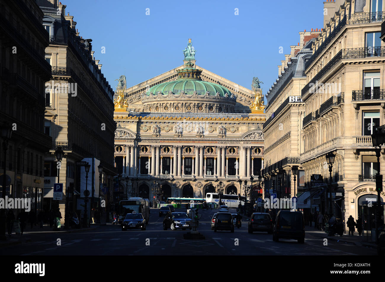 The Opera House viewed from the Avenue de l'Opera. Paris Stock Photo ...