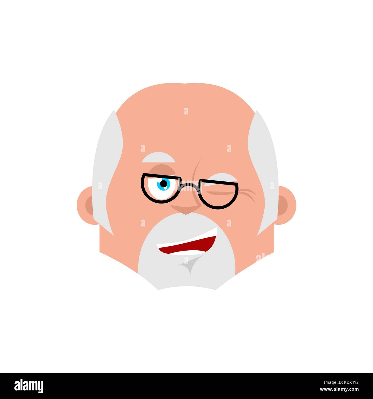 Doctor winks emotion avatar. Physician happy emoji. Vector illustration ...
