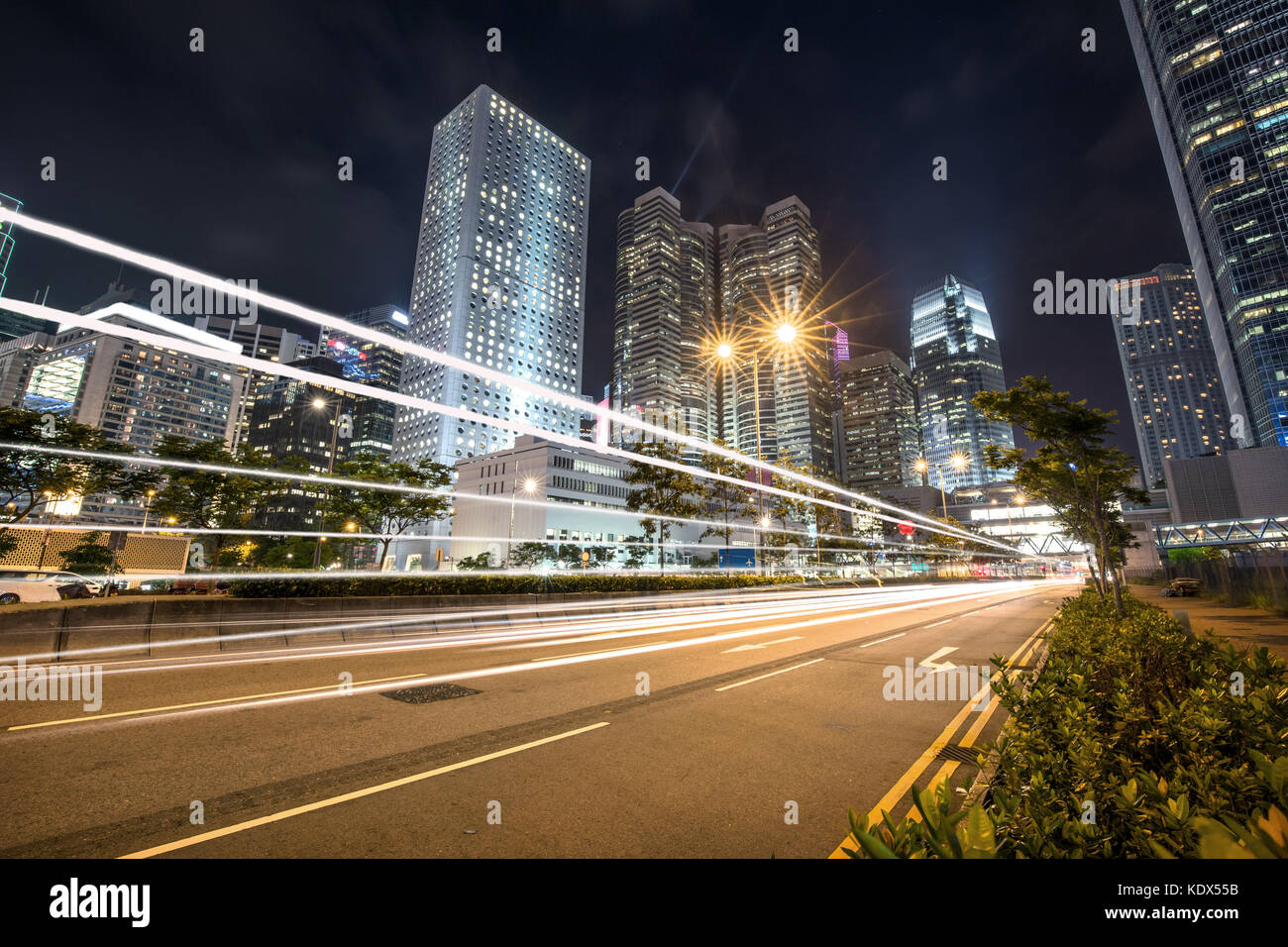 night way in hongkong Stock Photo - Alamy