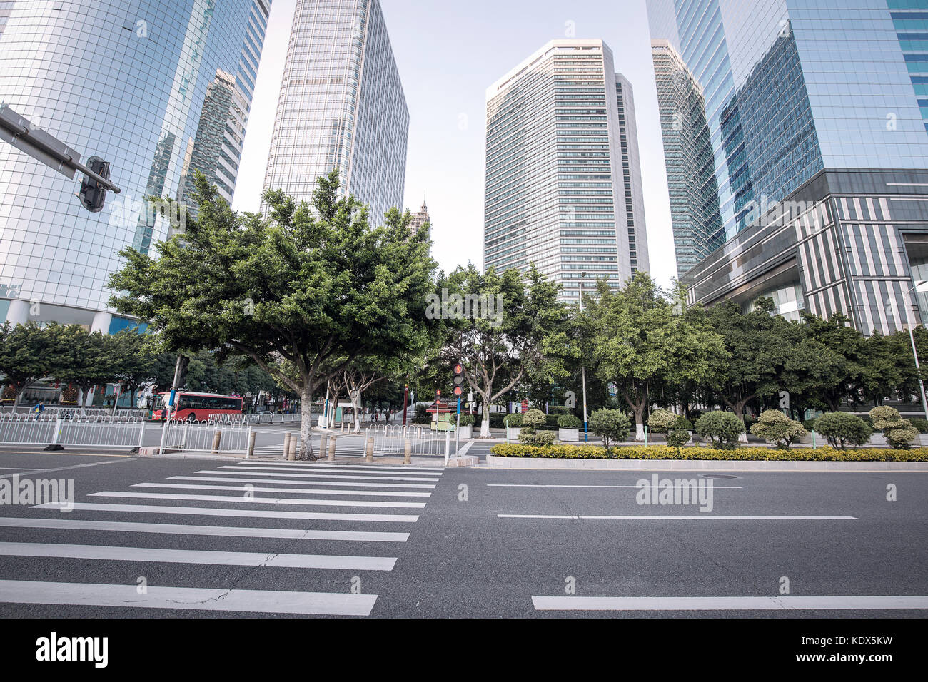 Road with zebra crossing in the city Stock Photo - Alamy