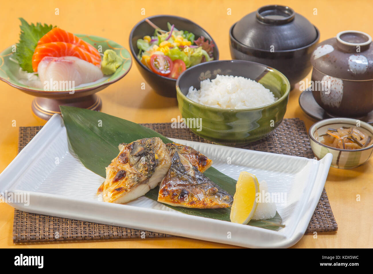japanese set meal Stock Photo - Alamy