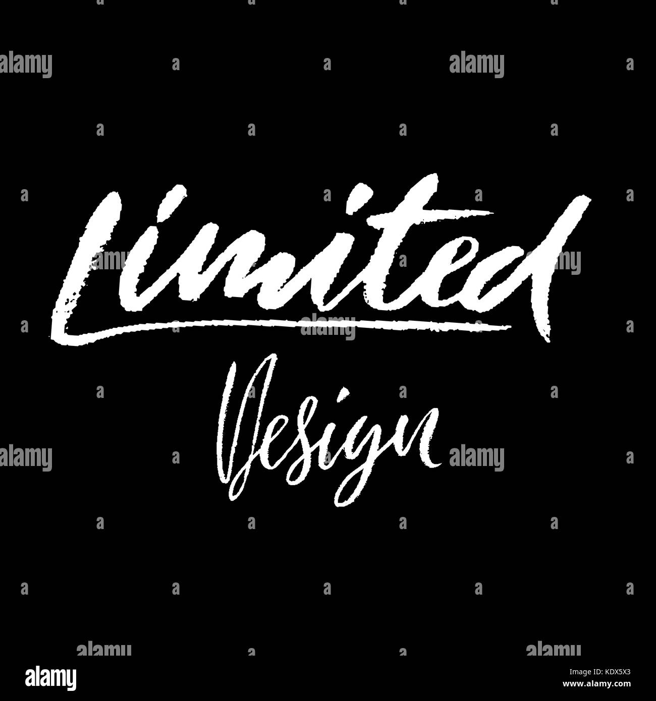 Limited design. Ink handwritten lettering. Modern dry brush calligraphy ...