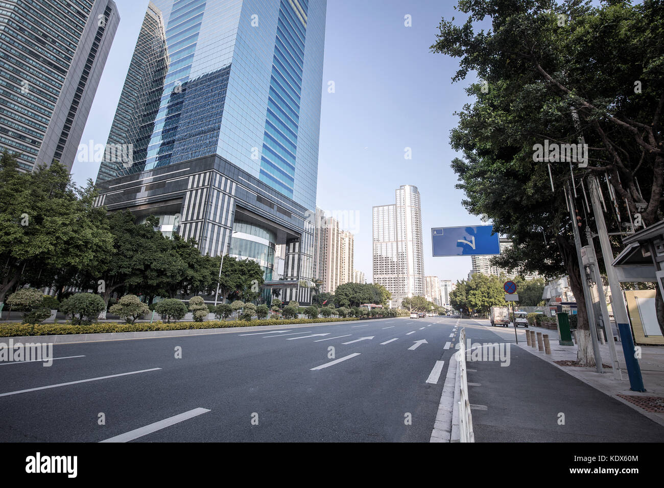 Road in the city Stock Photo - Alamy