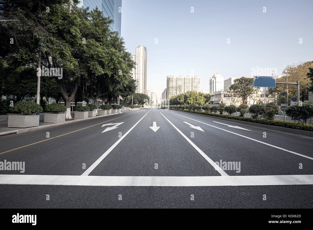 Road in the city Stock Photo - Alamy