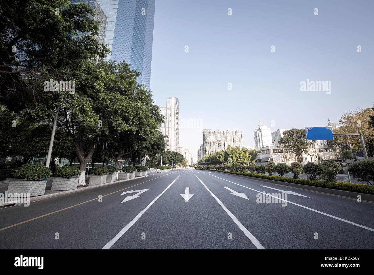 Road in the city Stock Photo - Alamy
