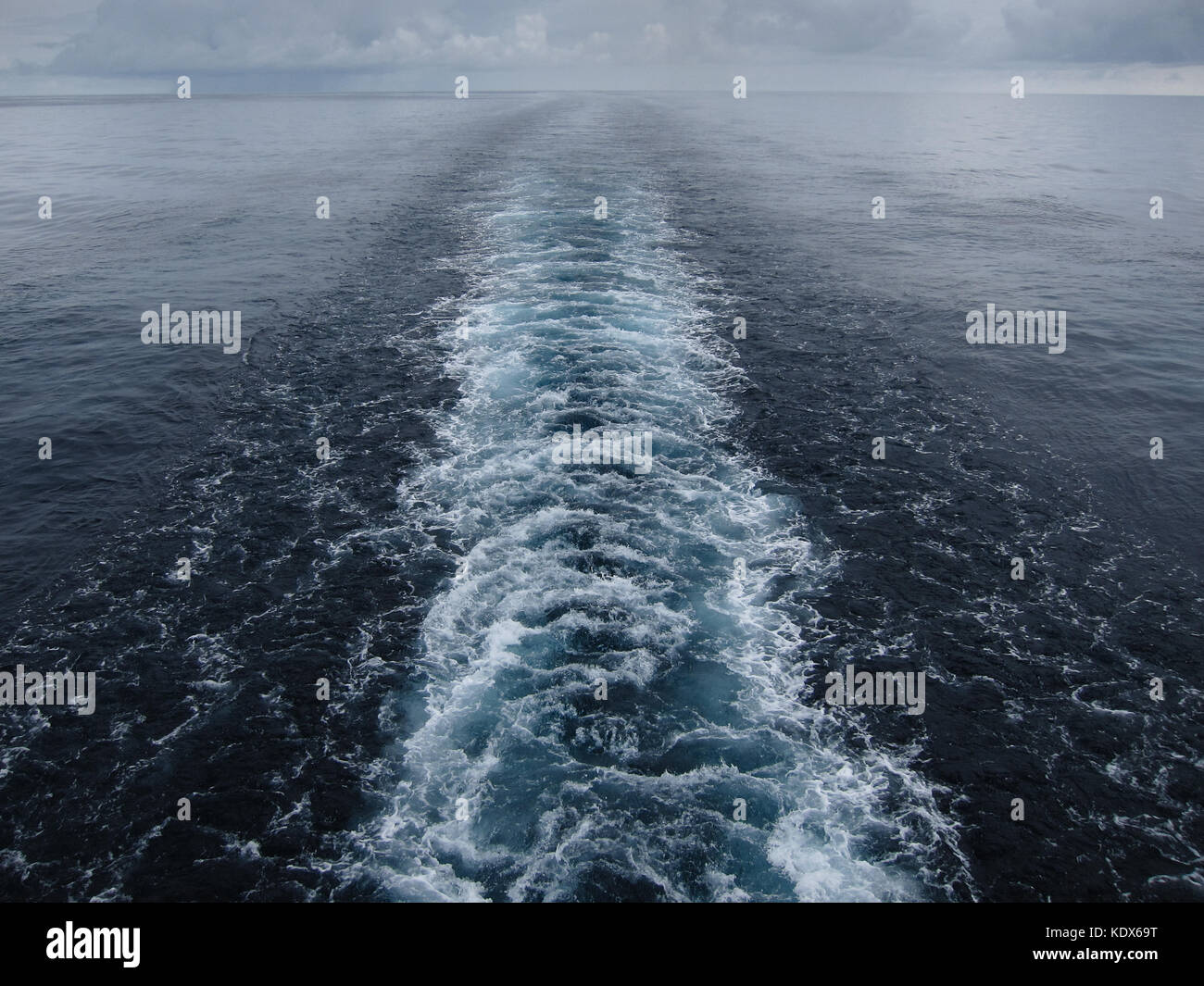 Wake of a Merchant Ship at sea Stock Photo - Alamy