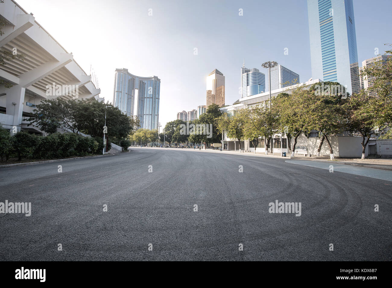 Road in the city Stock Photo - Alamy