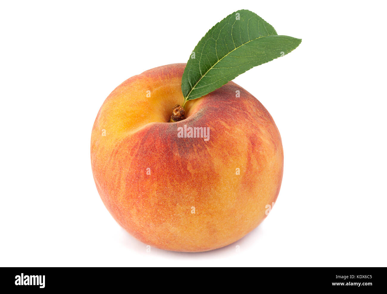 Peach fruit closeup isolated on white background Stock Photo - Alamy