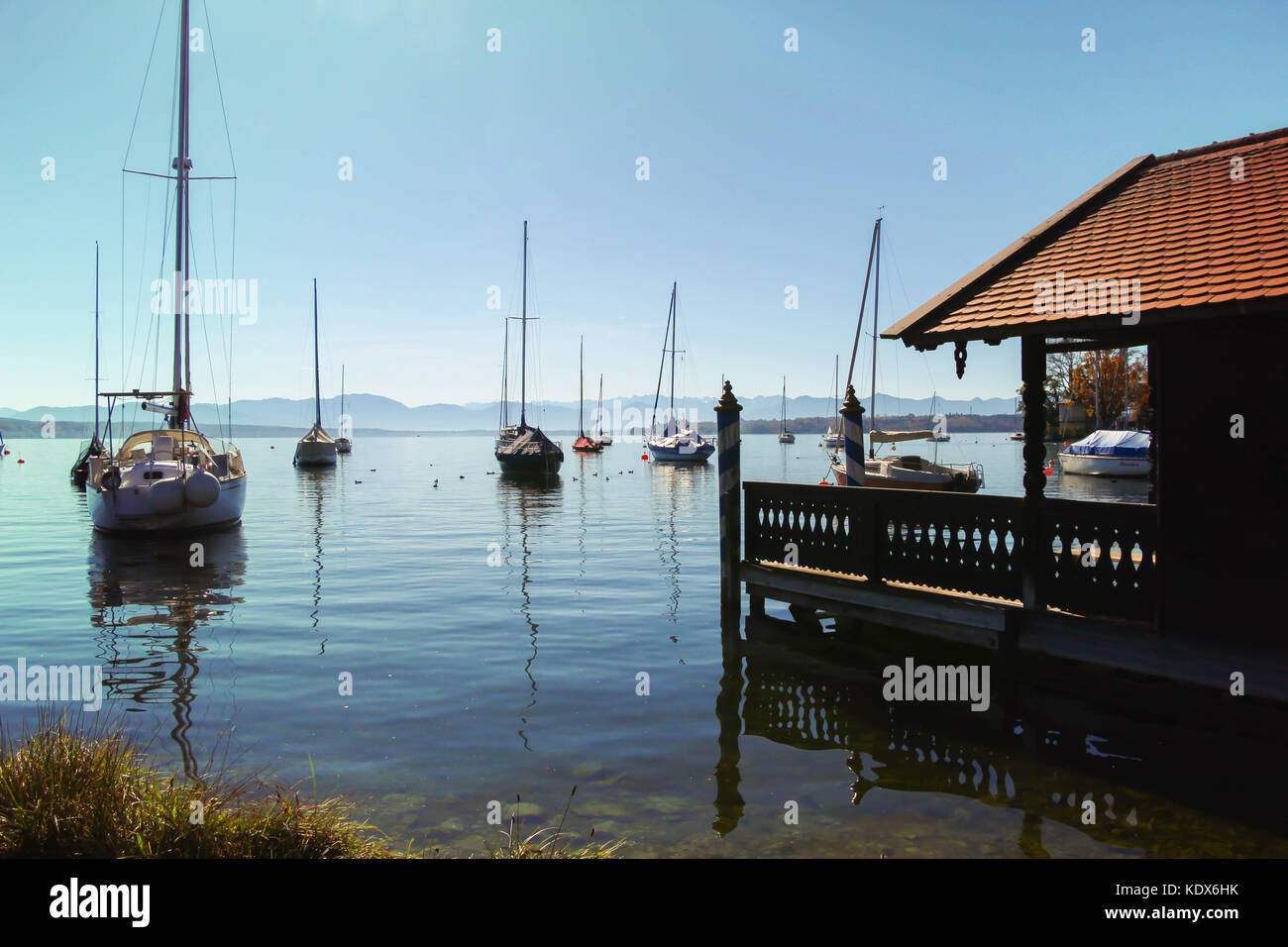 Lake - Bavarian landscape Stock Photo - Alamy