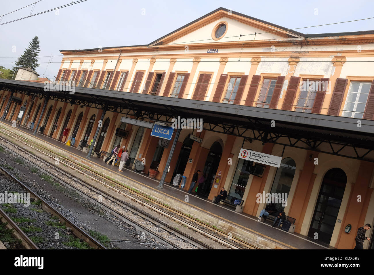 The train station of Lucca in the Tuscany region of Italy Stock Photo ...