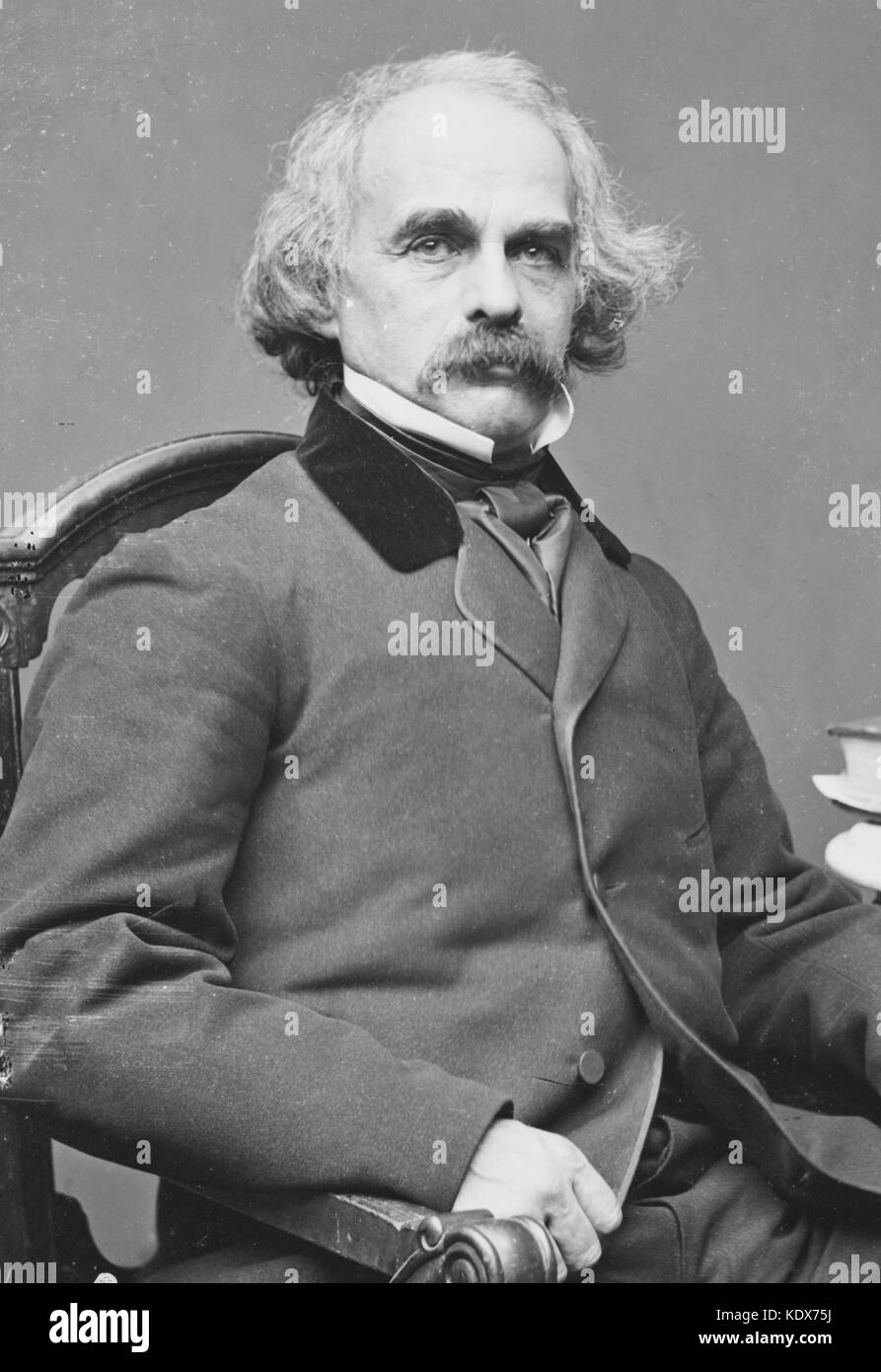 Nathaniel Hawthorne, American novelist and short story writer Stock ...