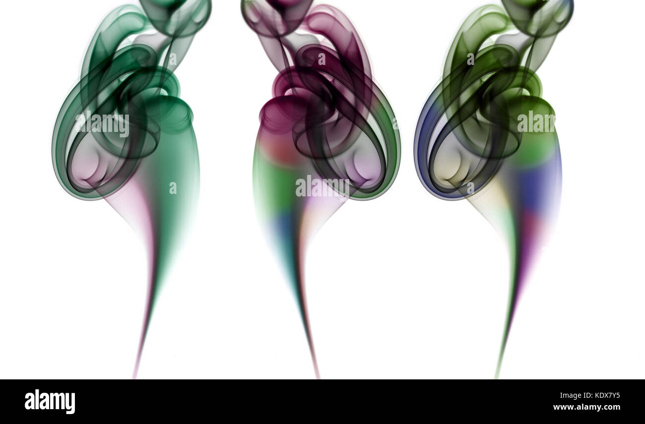 Abstract background. Beautiful shapes of smoke with colors Stock Photo ...