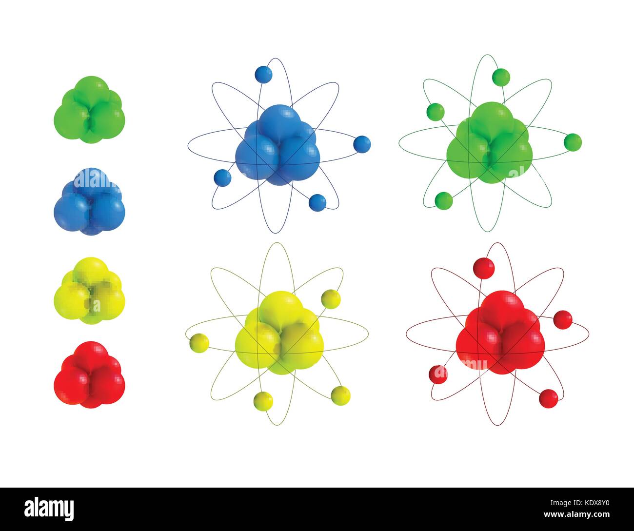 3d abstract atom structure Stock Vector Image & Art - Alamy