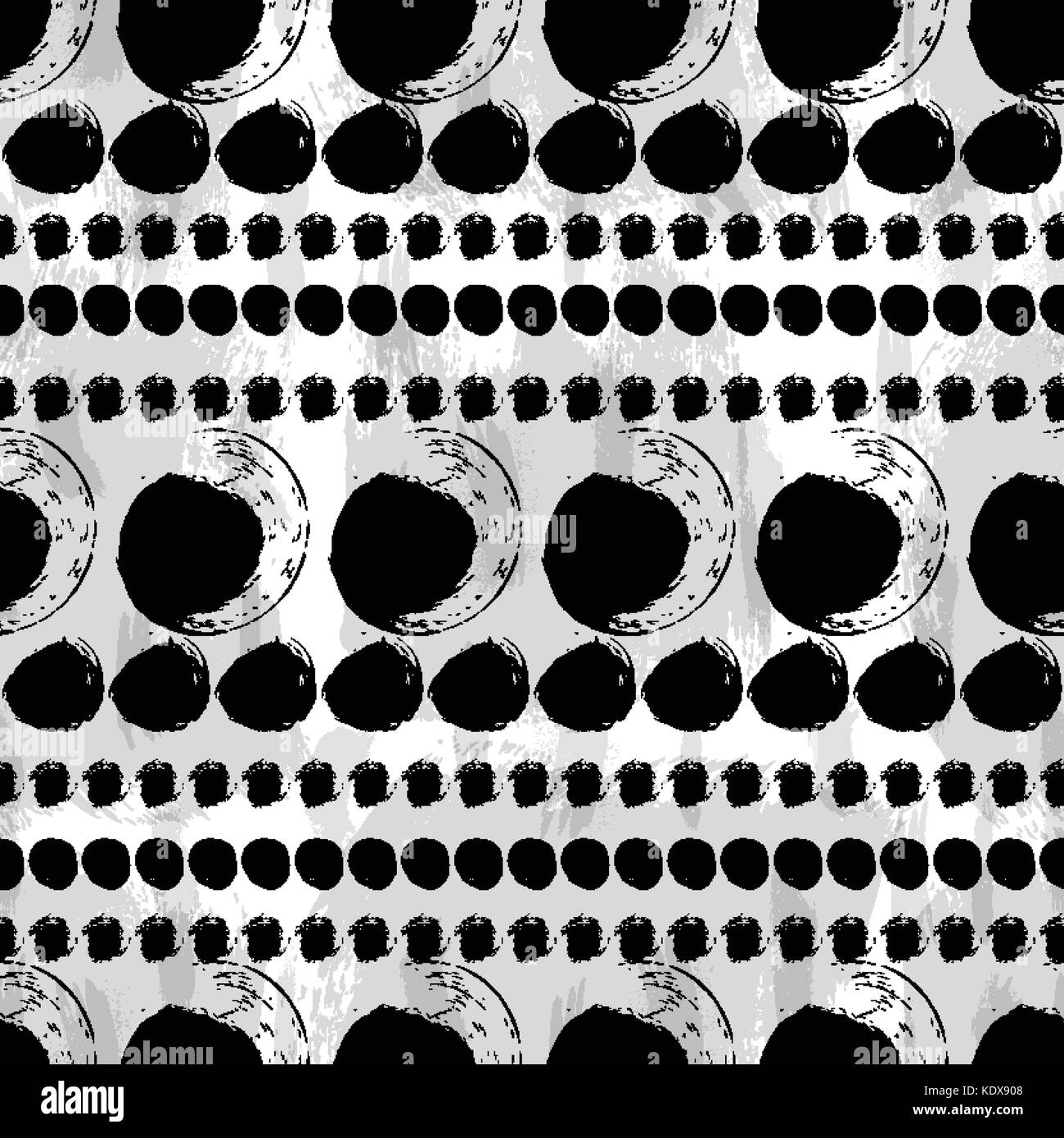 Seamless black and white hand drawn pattern Stock Vector Image & Art ...