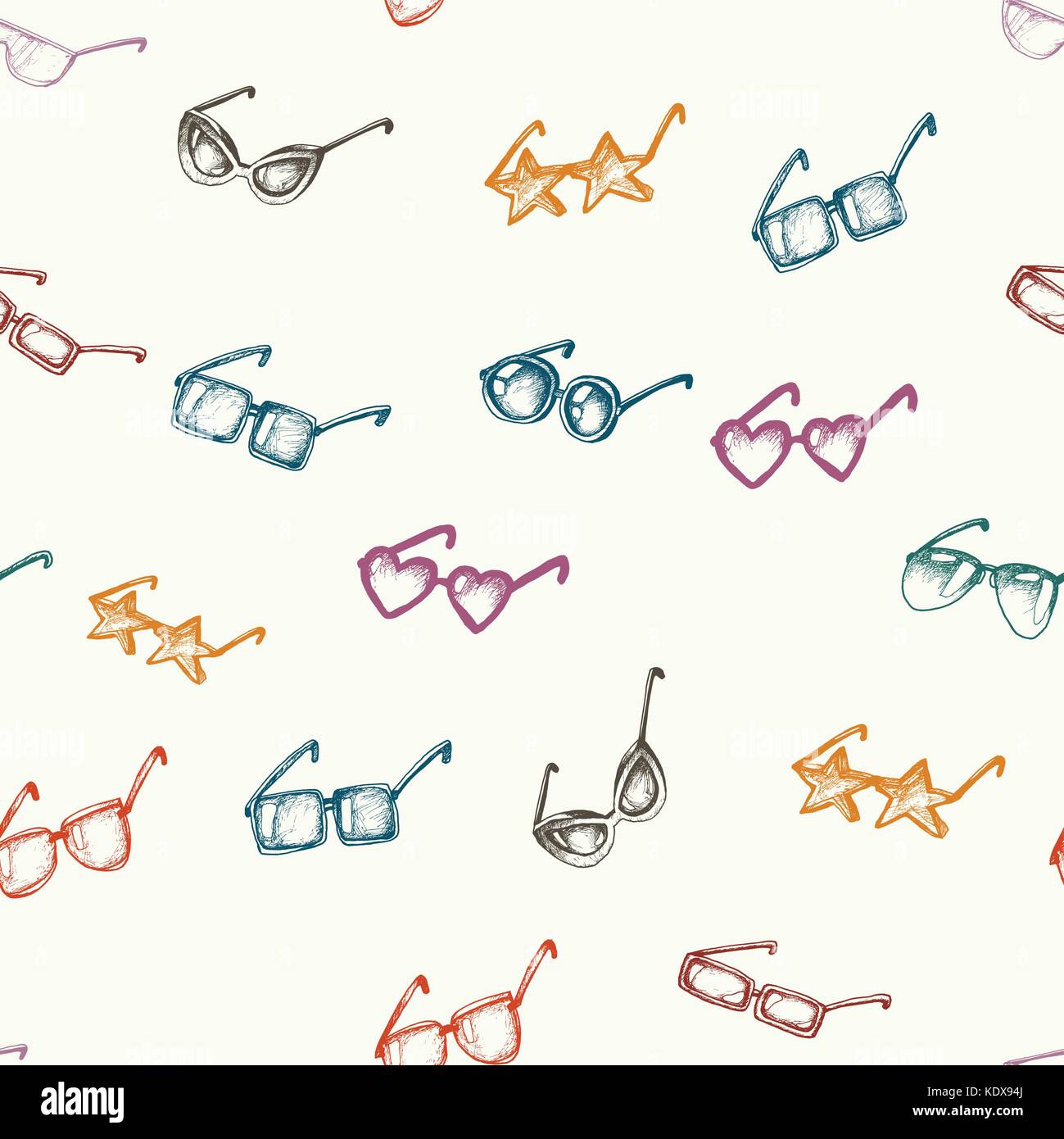 Seamless pattern with glasses Stock Vector Image & Art - Alamy
