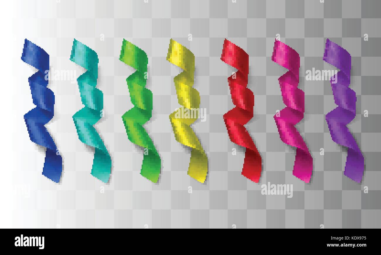 Realistic silk vector ribbon set Stock Vector Image & Art - Alamy