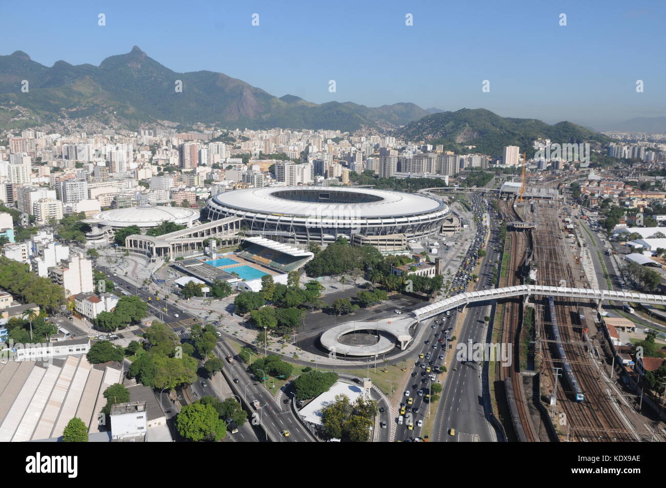 RIO DE JANEIRO, BRAZIL - - Aerial Photos of Maracana Stadium and its Sports Complex Stock Photo ...
