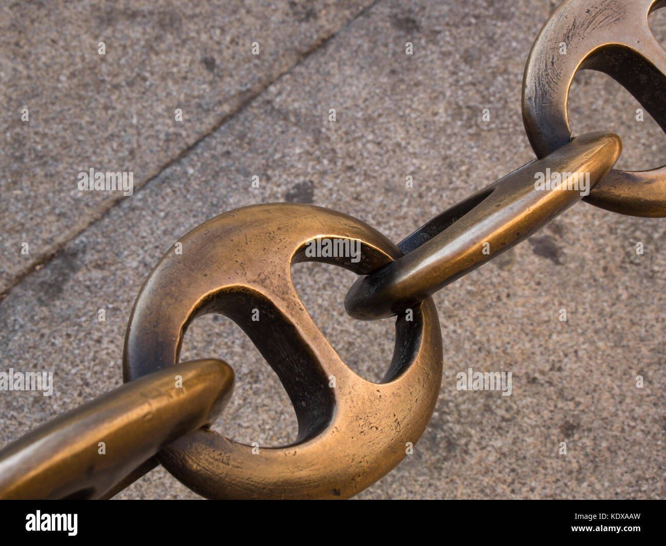 Bronze big chain Stock Photo - Alamy