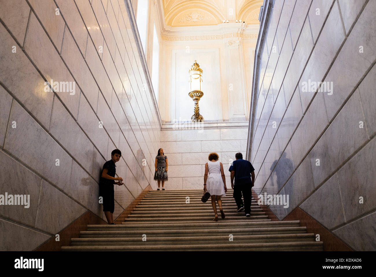 Italy, Monza, Villa Reale, large internal staircase Stock Photo - Alamy