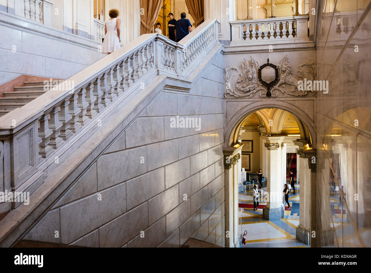 Italy, Monza, Villa Reale, large internal staircase Stock Photo - Alamy
