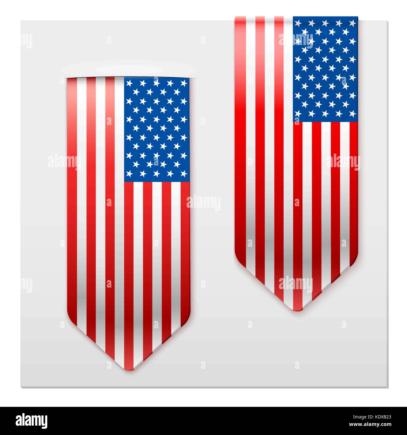 Realistic ribbons of American Flag Stock Vector Image & Art - Alamy