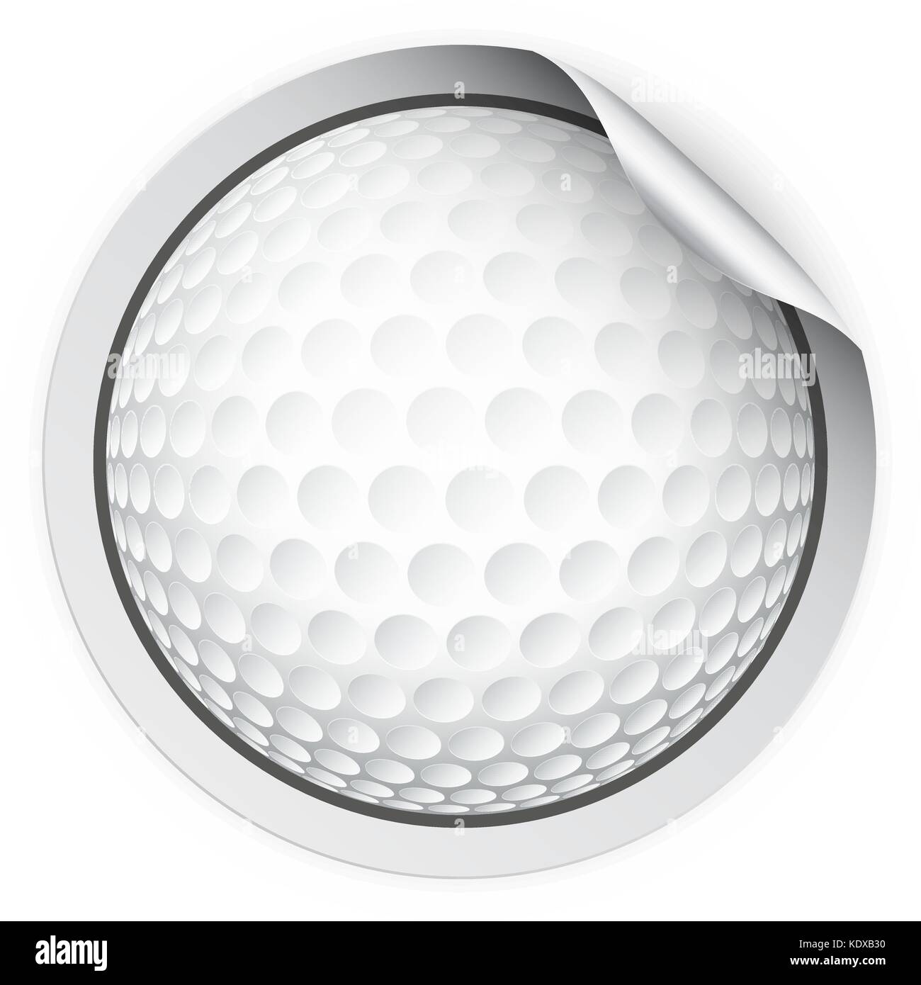 Round Sticker with golf ball Stock Vector Image & Art - Alamy
