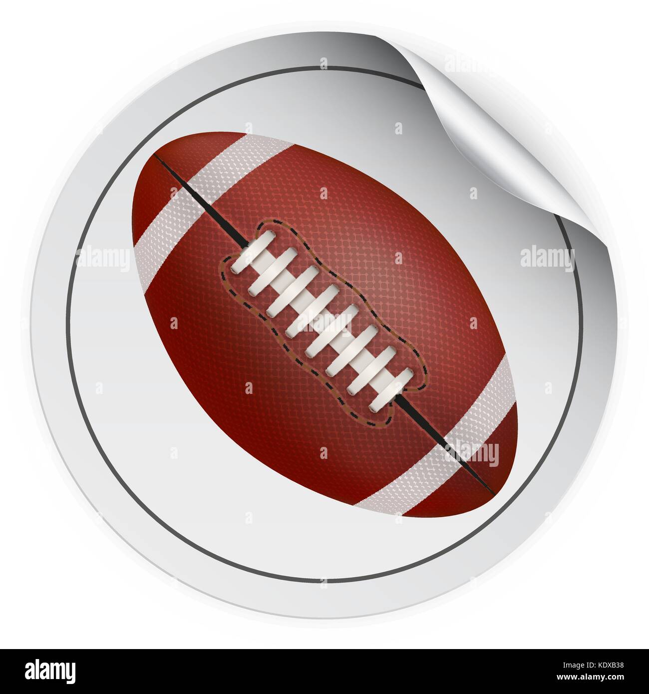 Round Sticker with football ball Stock Vector Image & Art - Alamy