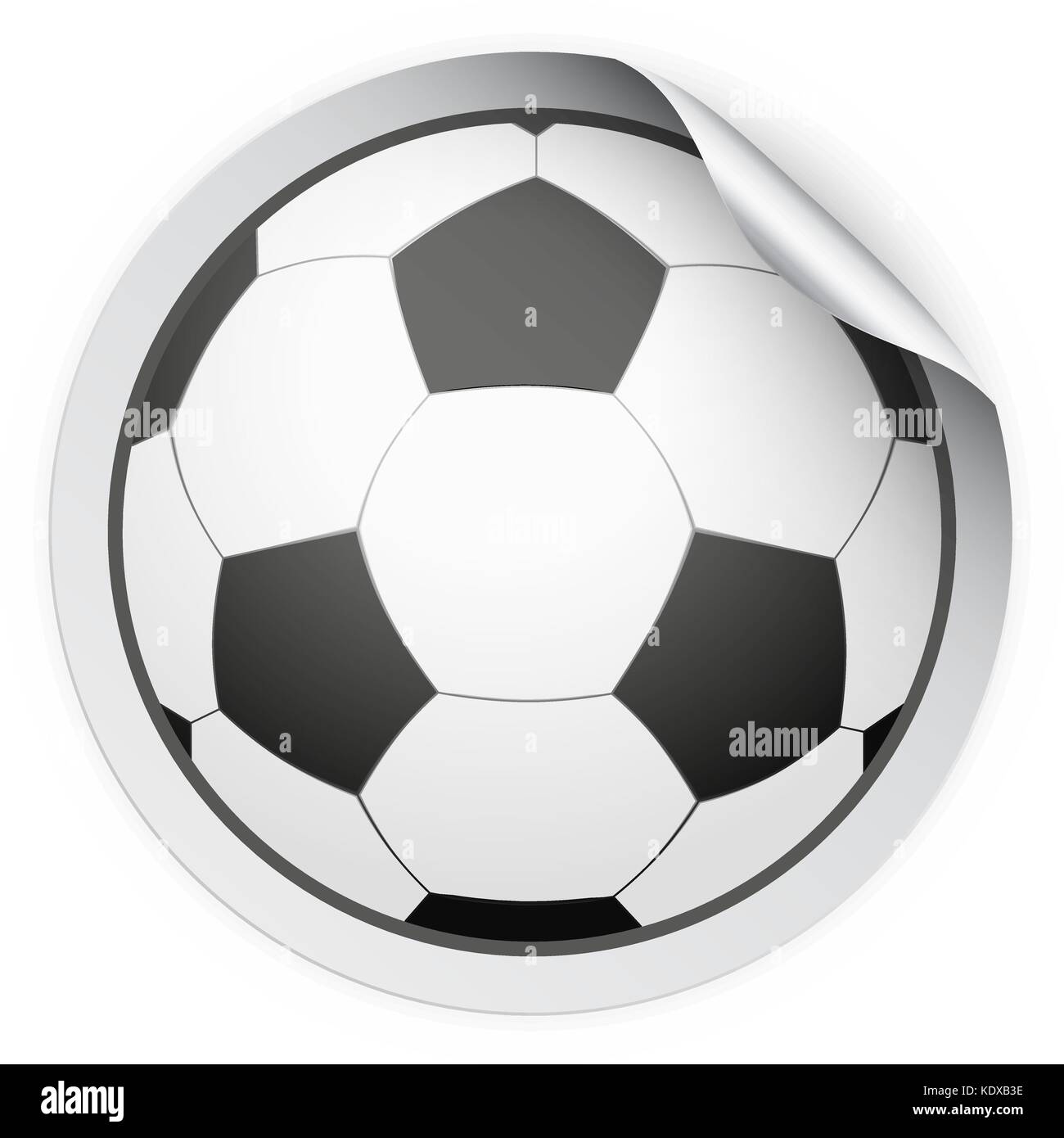 Round Sticker with football ball Stock Vector Image & Art - Alamy