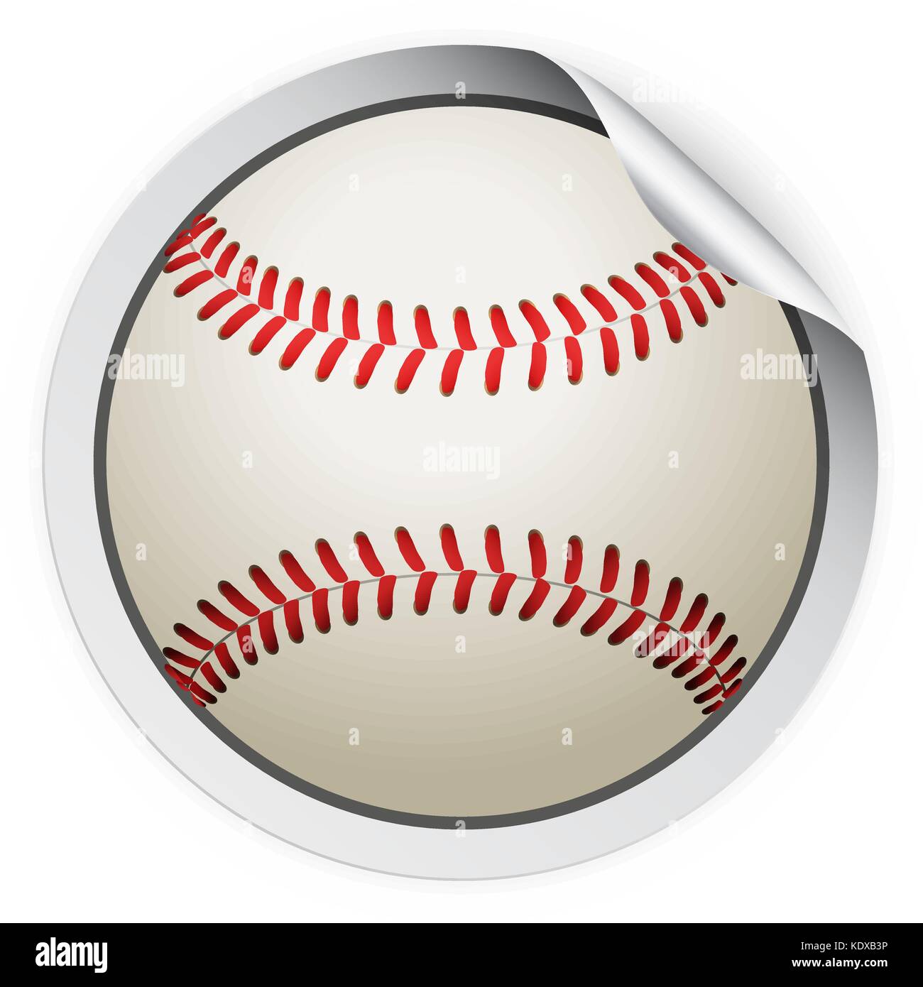 Round Sticker with baseball ball Stock Vector Image & Art - Alamy