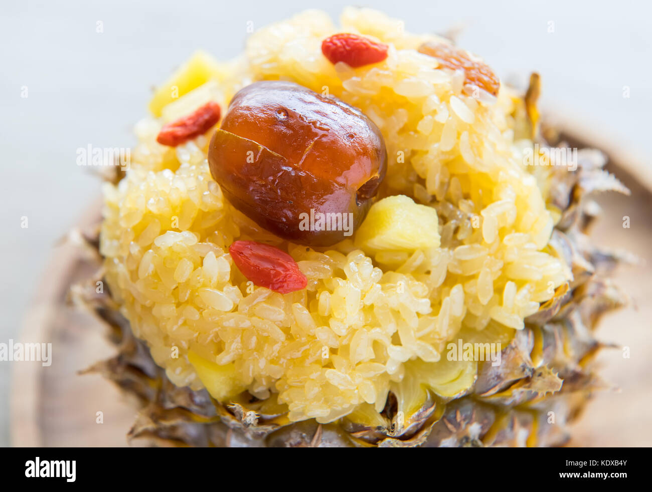 pineapple stuffed with rice and candied dates Stock Photo - Alamy